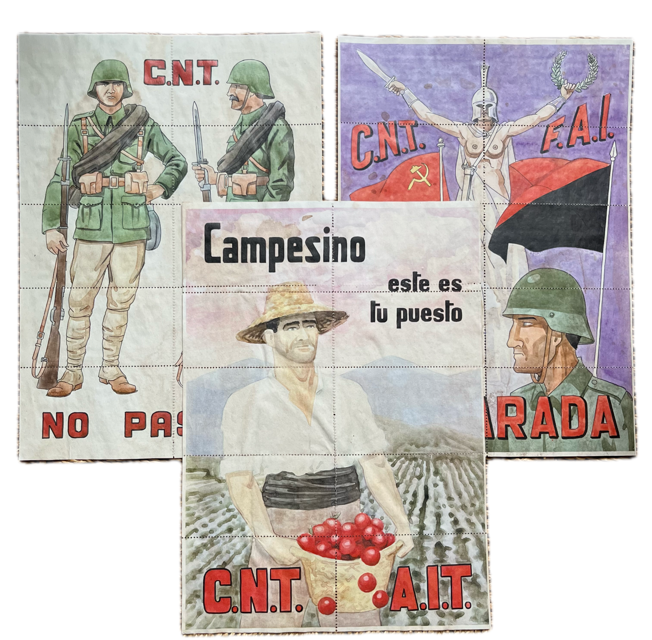 [A suite of 24 original C.N.T. Spanish Civil War propaganda posters ...